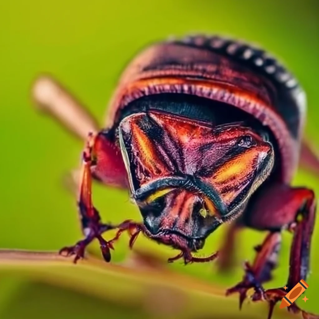 Eco harvester beetle bug in a farm on Craiyon