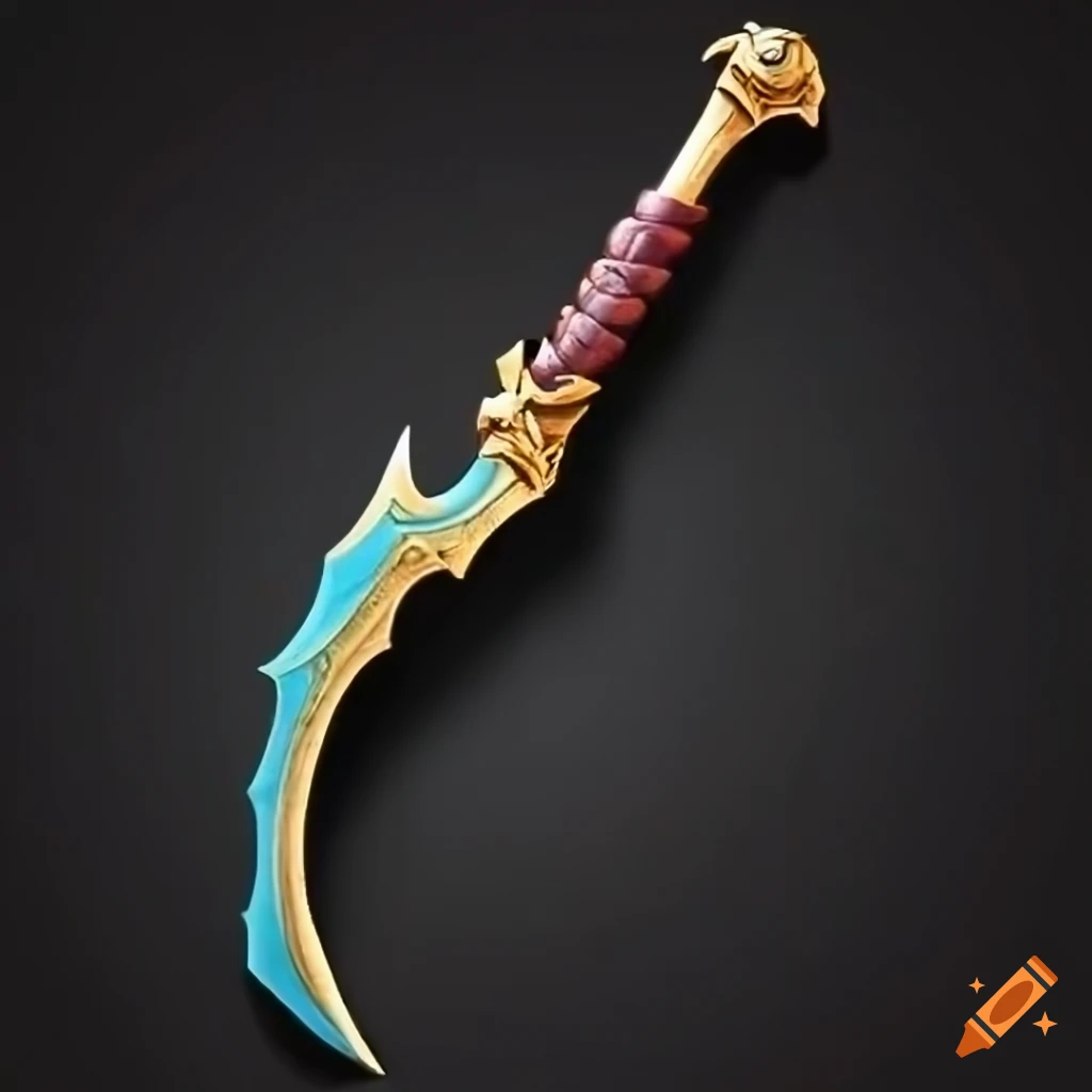 Mythical curved sword on Craiyon