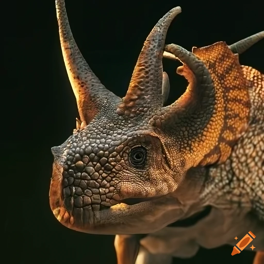 Nimble microceratops with monitor lizard color pattern in natural ...