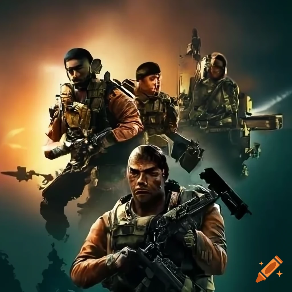 Call of duty warzone video game cover on console on Craiyon