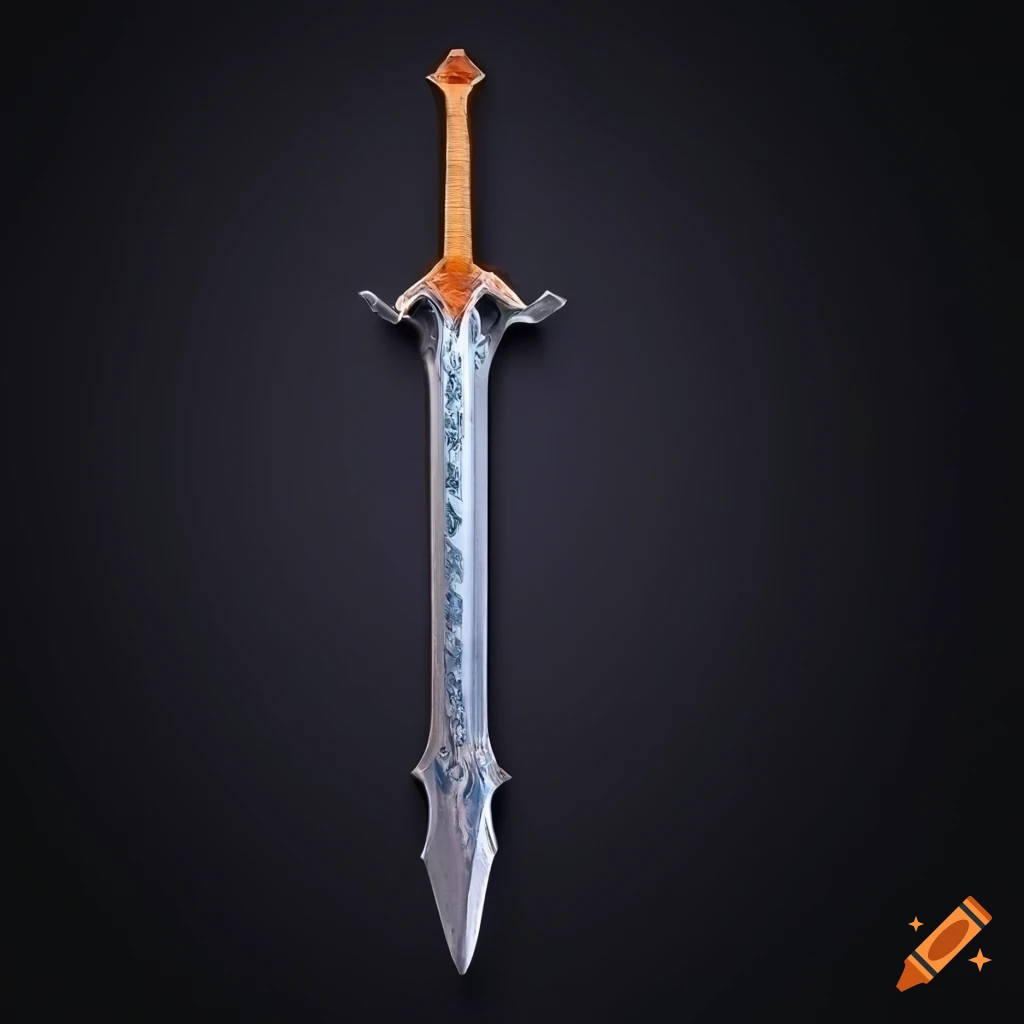 Magic curved fantasy sword on Craiyon