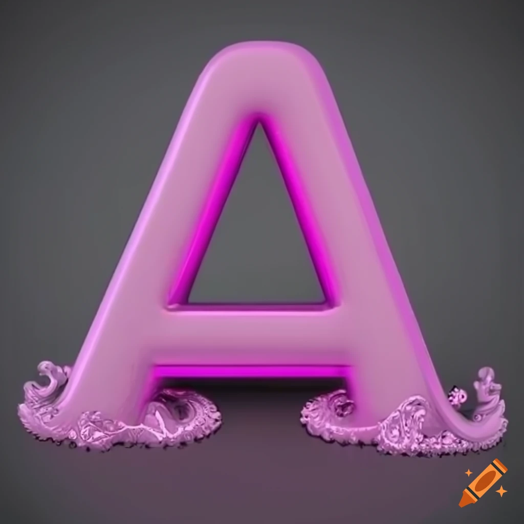 Princess fancy style letter a in 3d render on Craiyon