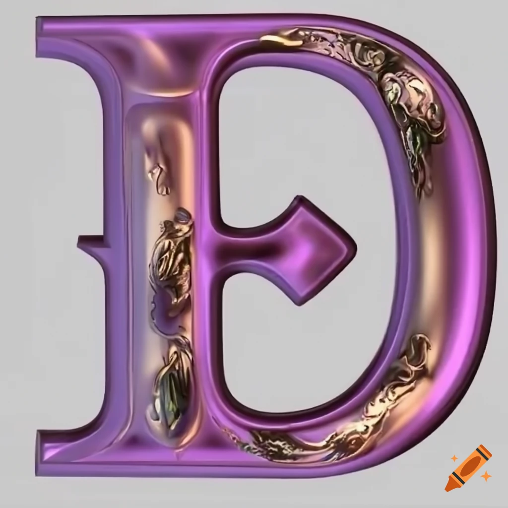 Princess-themed 3d render of the letter n on Craiyon