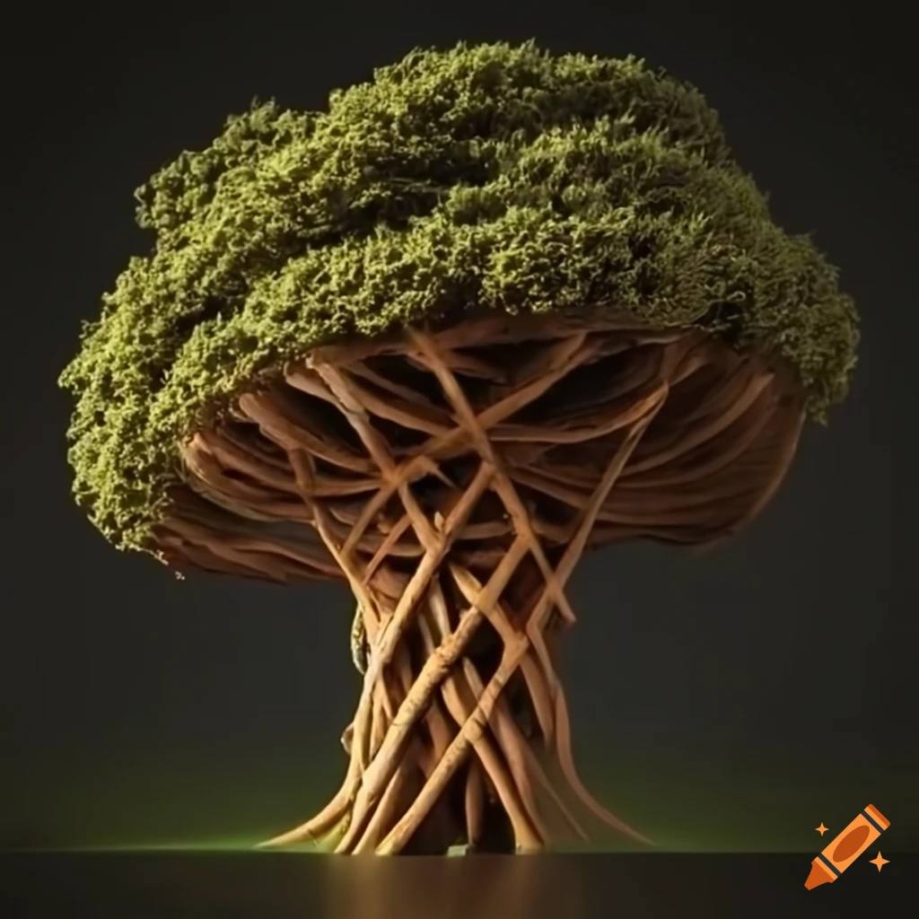 Interwoven trees art on Craiyon