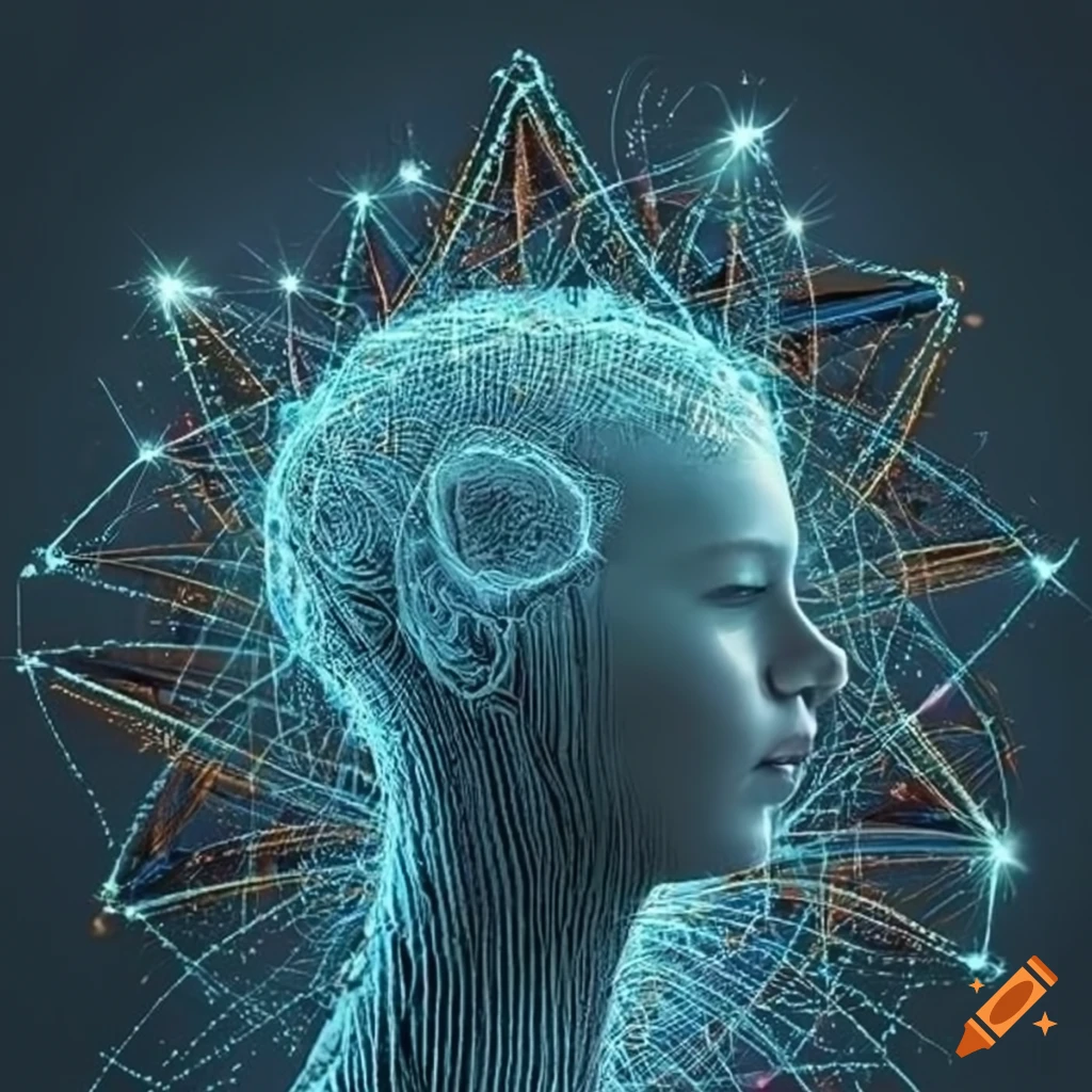 Intricate network of thoughts sparking curiosity on Craiyon