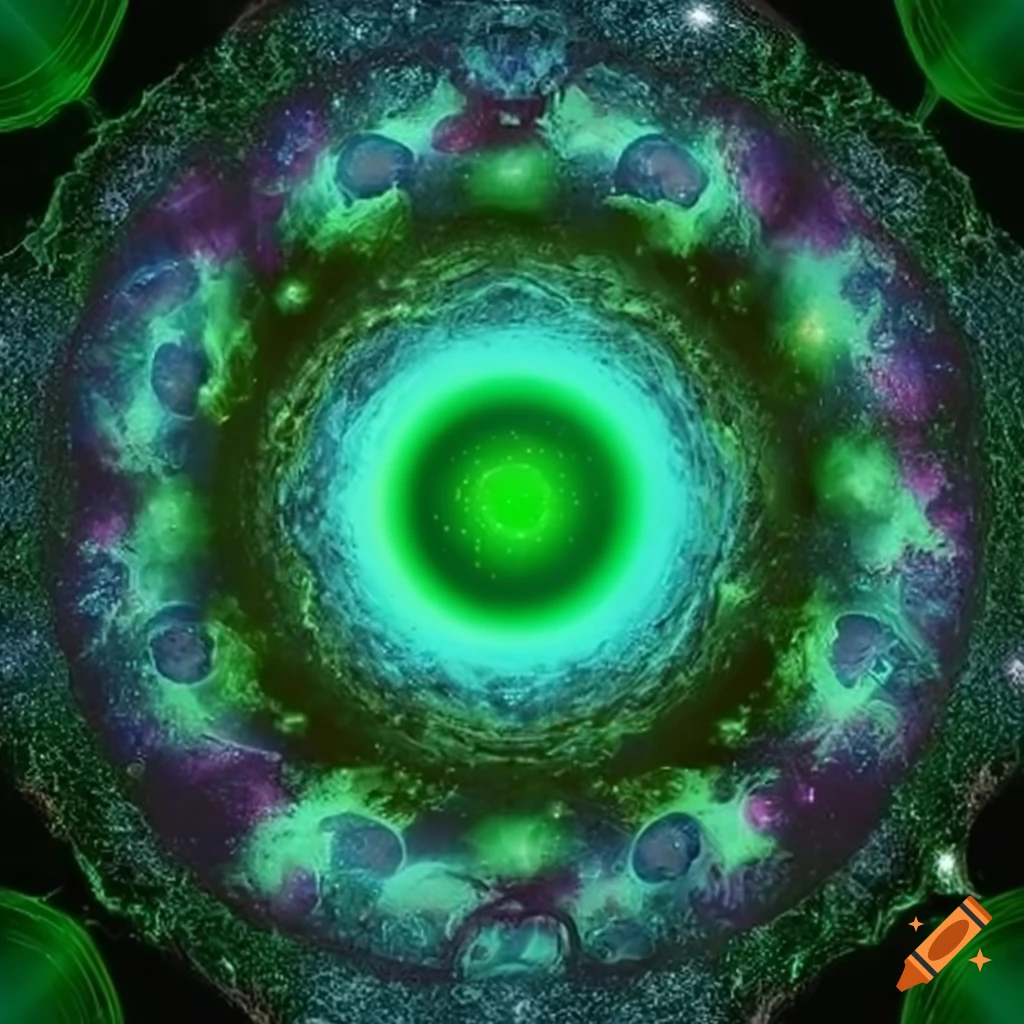 Green cosmic big bang on Craiyon