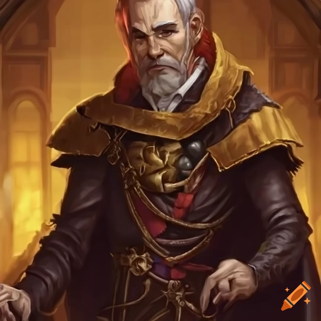 Noble human mayor in a Dungeons and Dragons setting on Craiyon