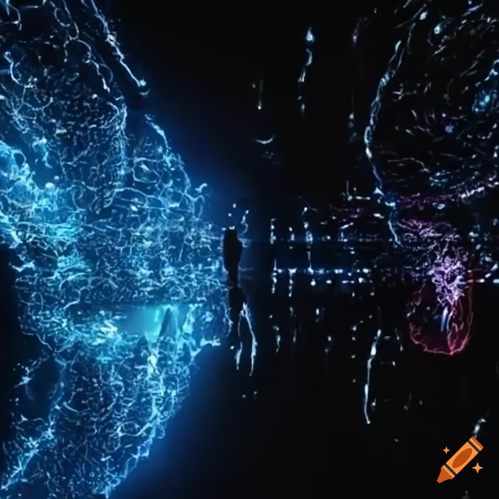 Abstract artwork of digital breathing bodies on Craiyon