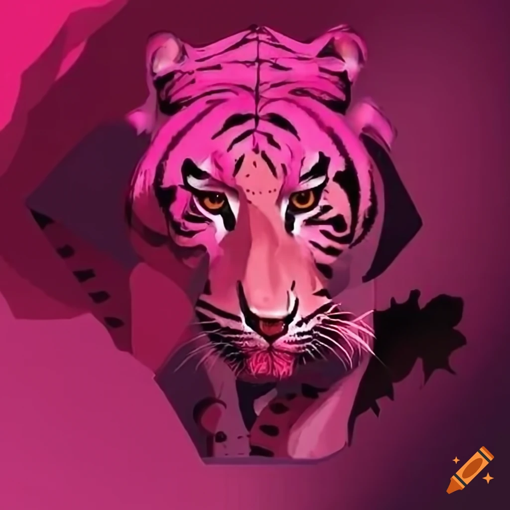 Pink tiger on Craiyon