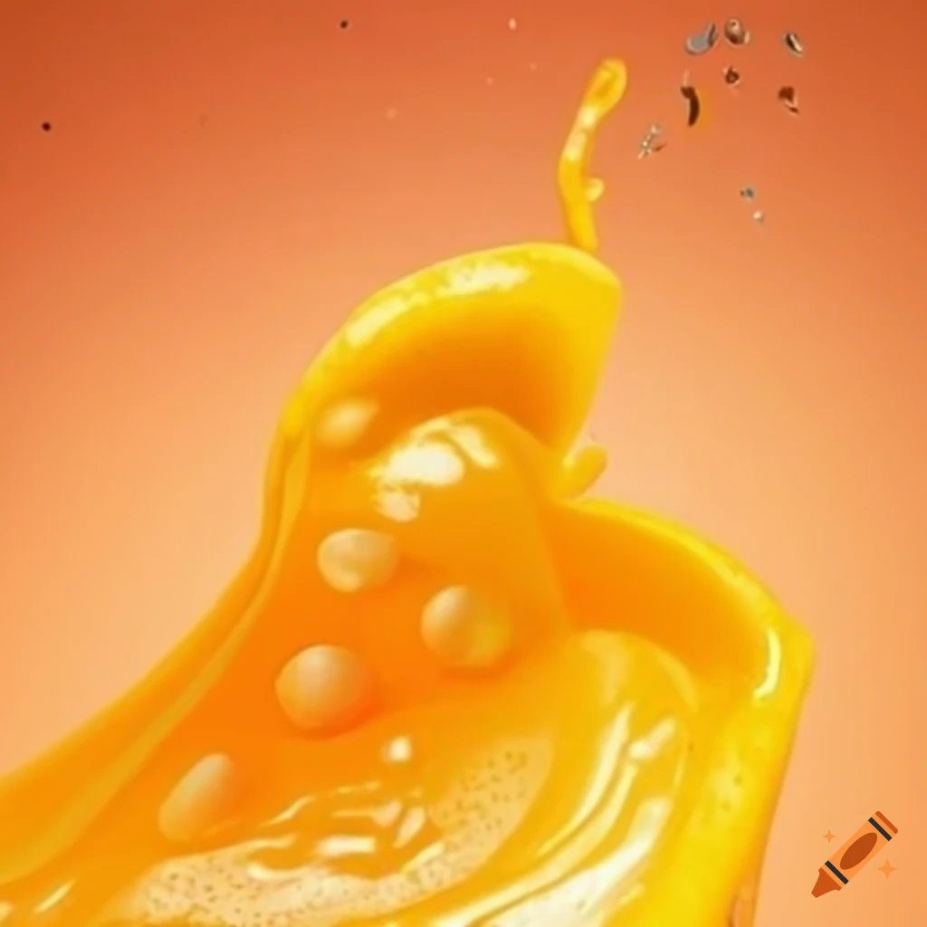 Creative orange juice wave on Craiyon