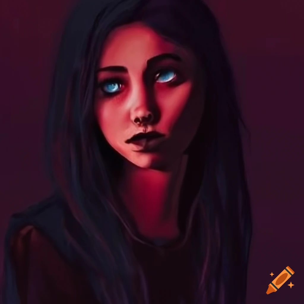 Portrait of a young infp woman on Craiyon