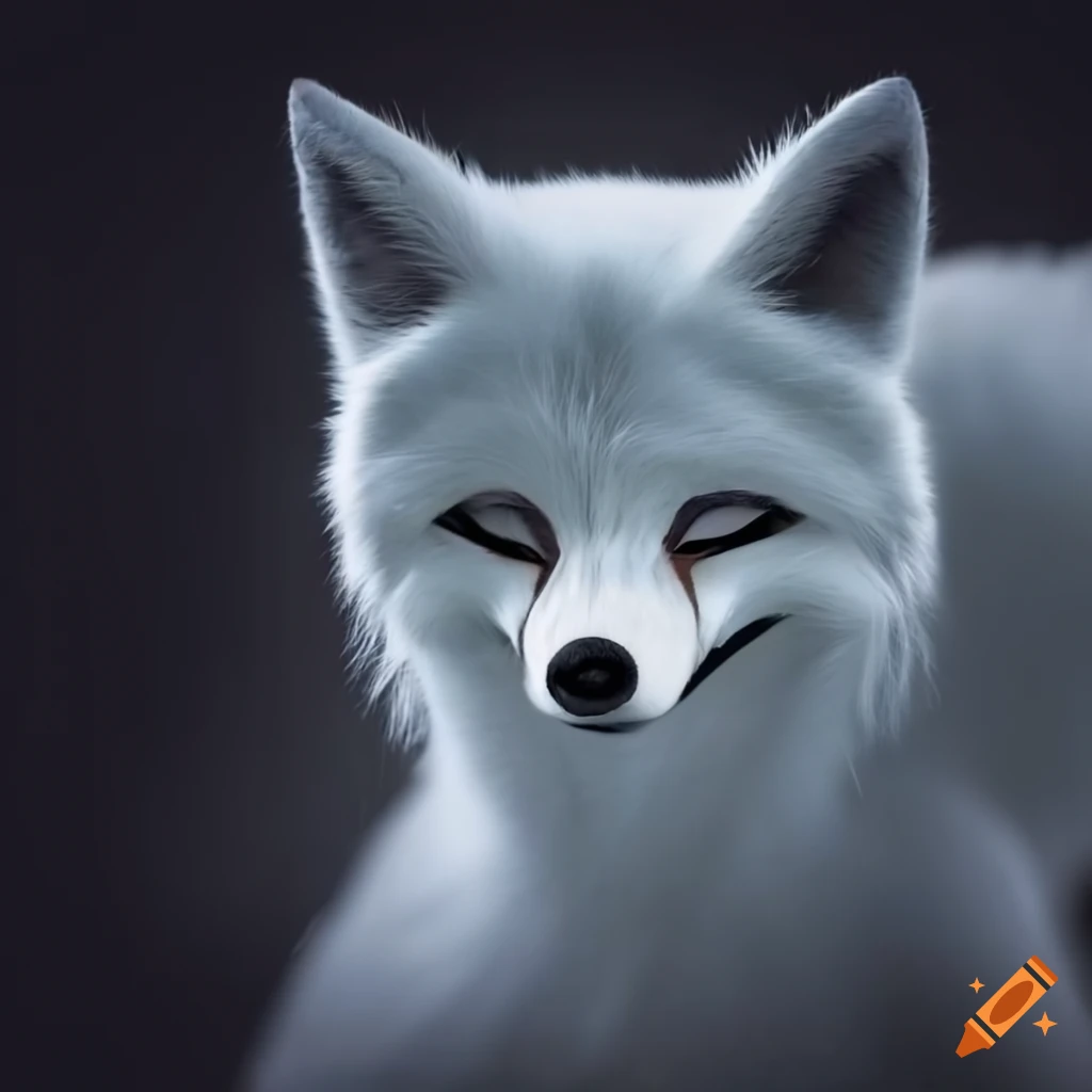 White fox mask on Craiyon