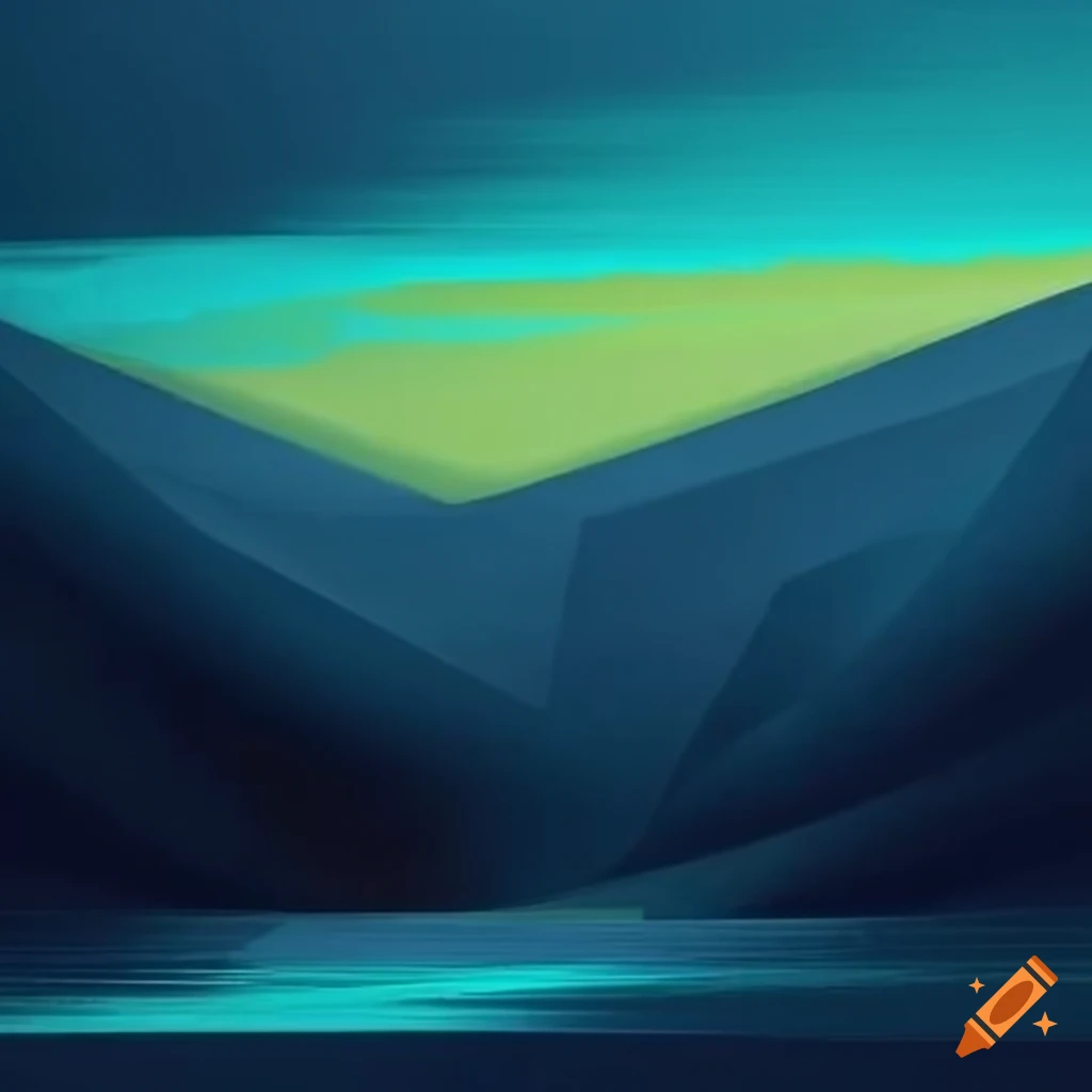 Abstract postmodern landscape art on Craiyon