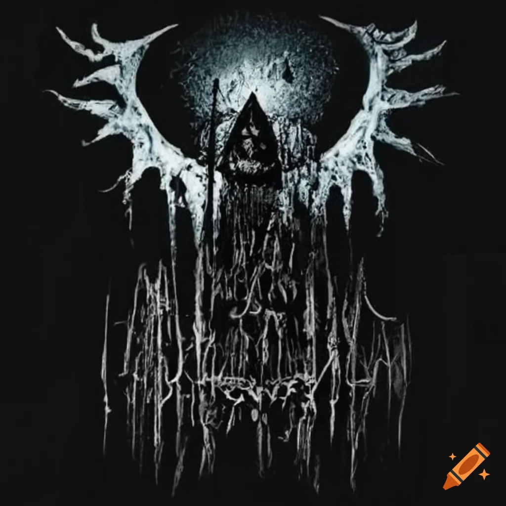 Black metal artwork with deatherage band name on Craiyon