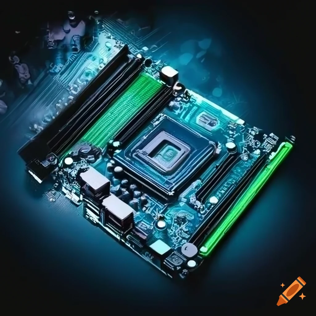 Computer motherboard on Craiyon