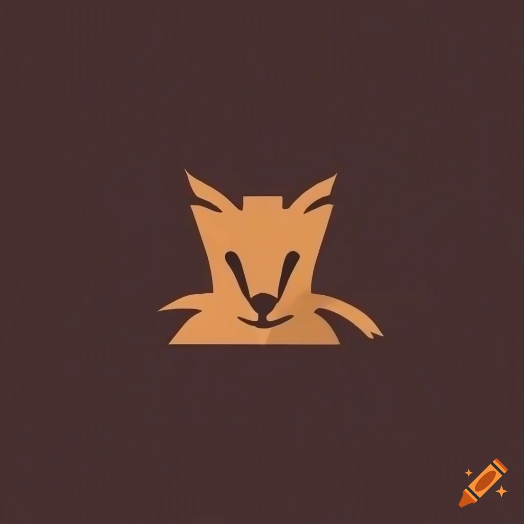 Minimalistic stylized serval logo on Craiyon