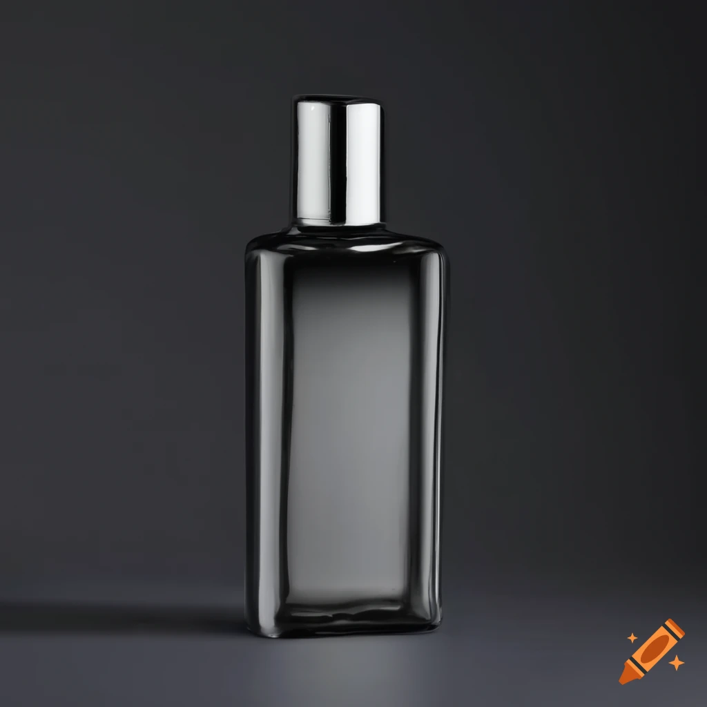 Elegant rectangular cologne bottle on textured background on Craiyon