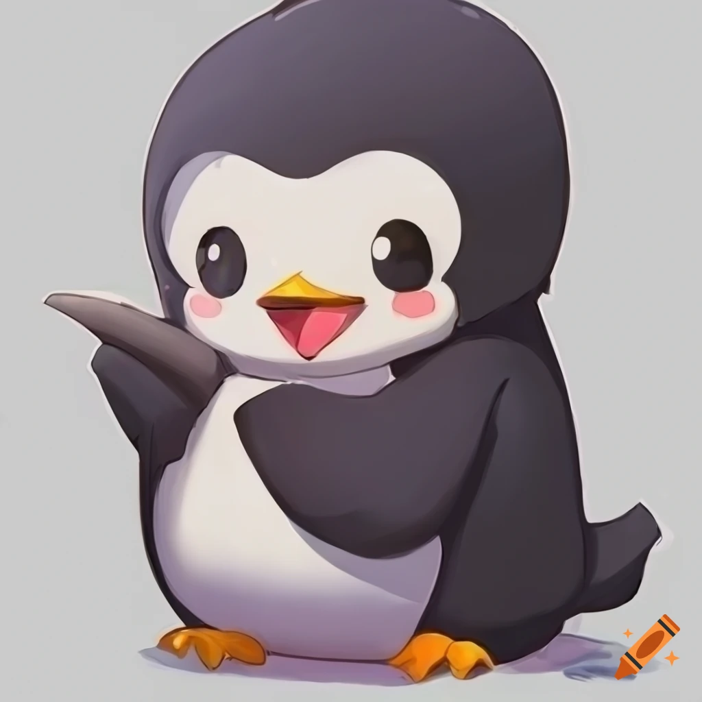 Chibi penguin on Craiyon