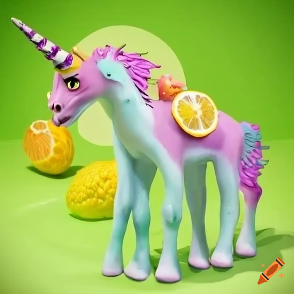 Mythical creatures and mutant omega mart lemon fruit monster in a ...