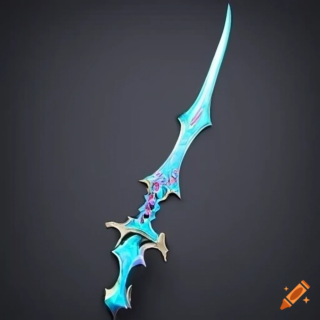 Fantasy sword with a magical curve on Craiyon