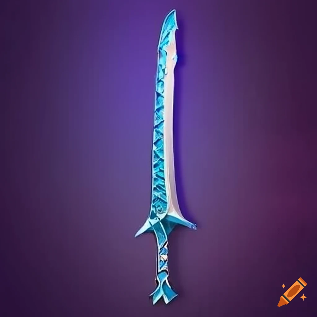 Magic curved fantasy sword on Craiyon