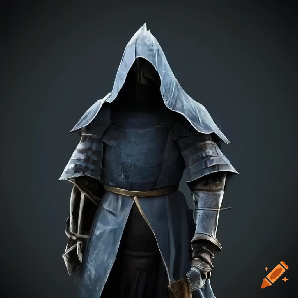 Knight in dark armor with japanese weapon sai and turkish bow on Craiyon