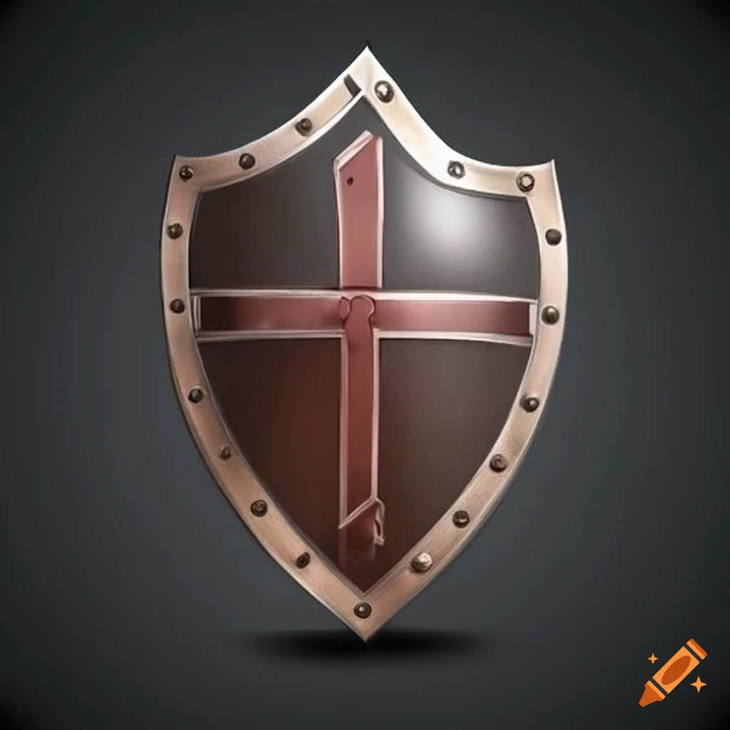 Realistic shield with a cross design on Craiyon