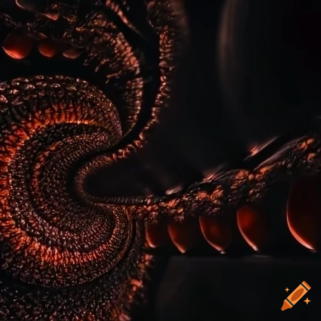 High definition image with intricate layering and sharp focus on a black background on Craiyon