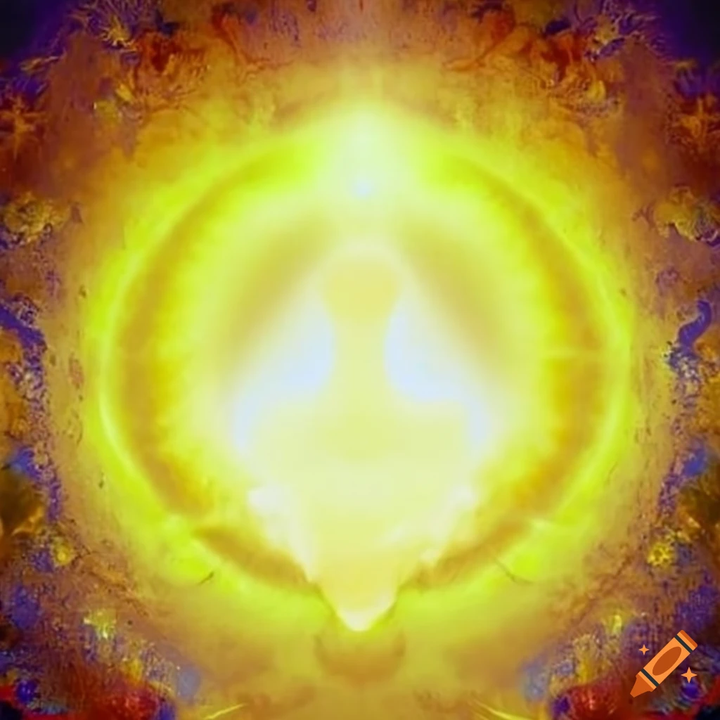 Yellow aura happy soul on Craiyon