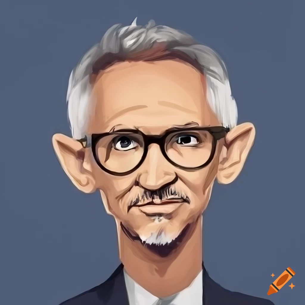 Cartoon drawing of gary lineker in the style of south park on Craiyon