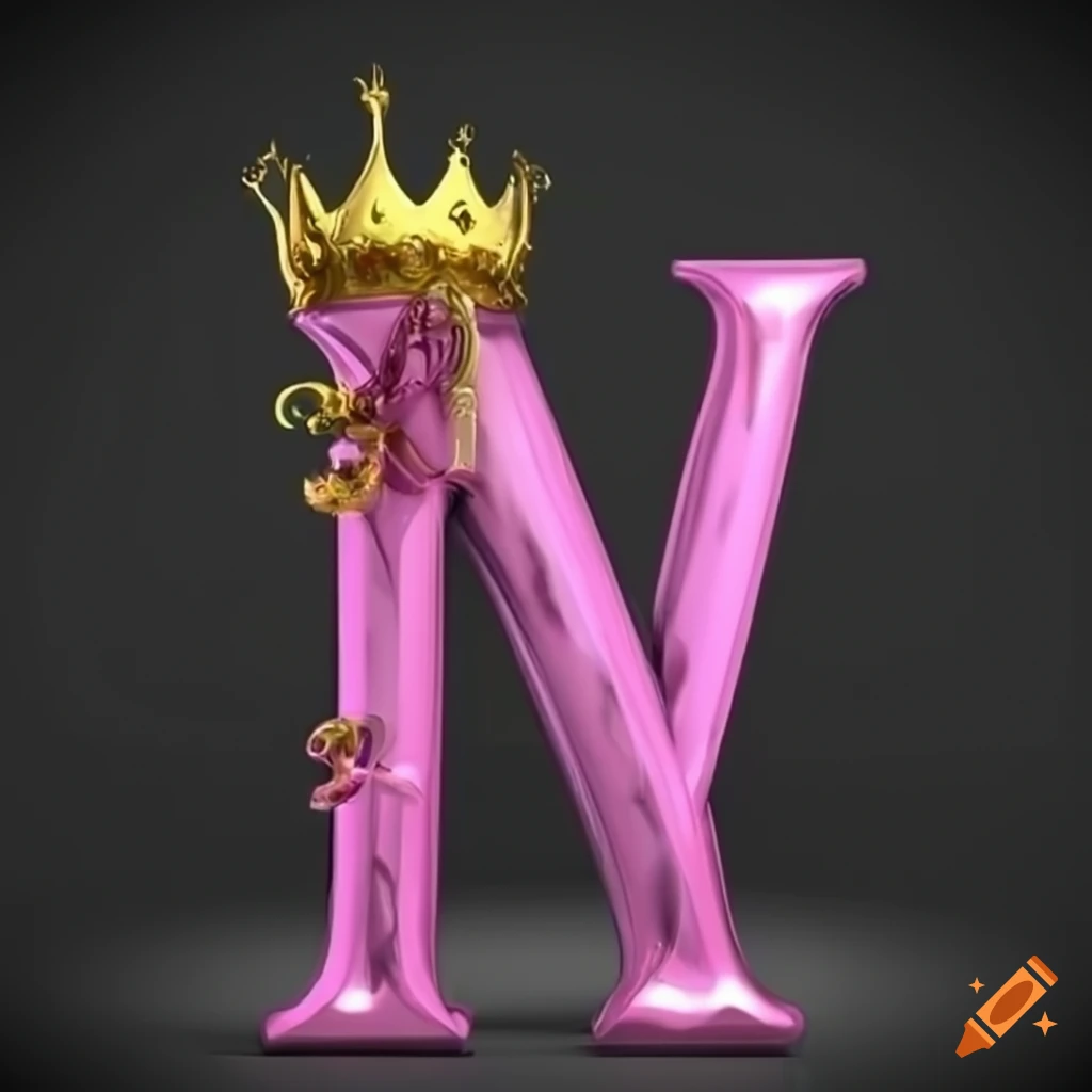 Princess fancy style letter a in 3d render on Craiyon