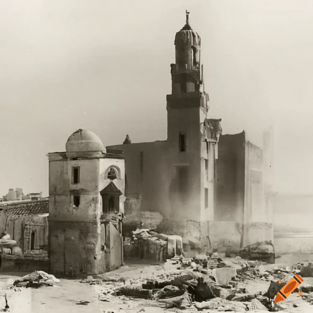 Italian construction in libya during 1930 on Craiyon
