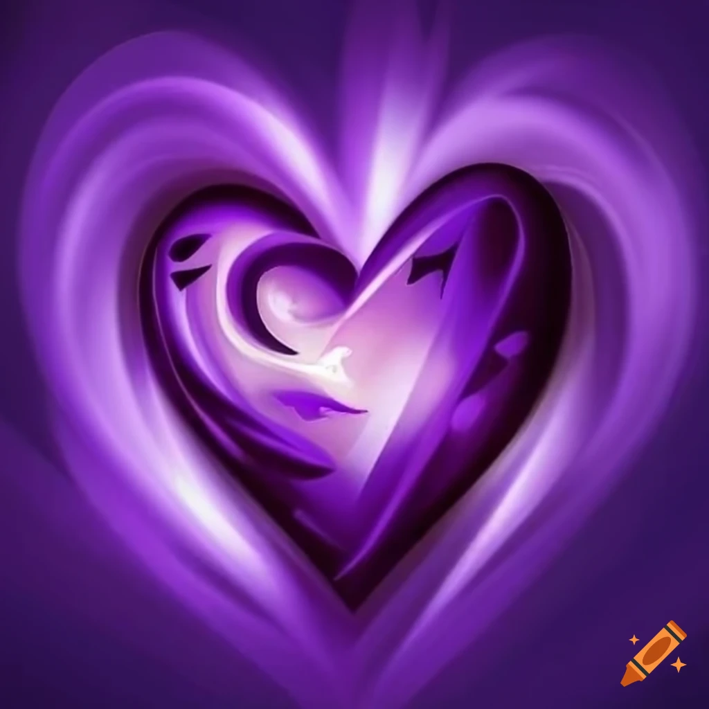 Purple heart on Craiyon