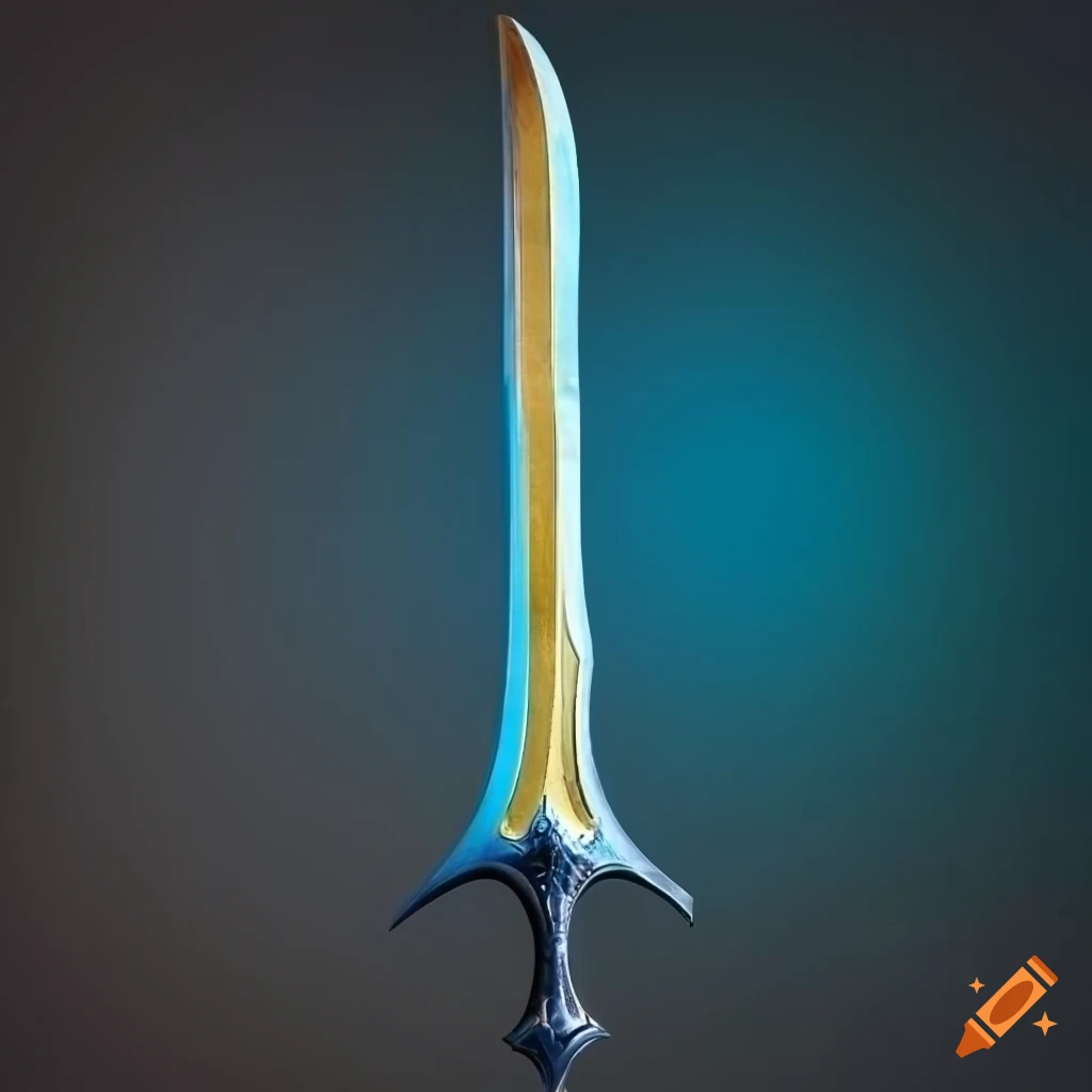 Magic curved fantasy sword on Craiyon