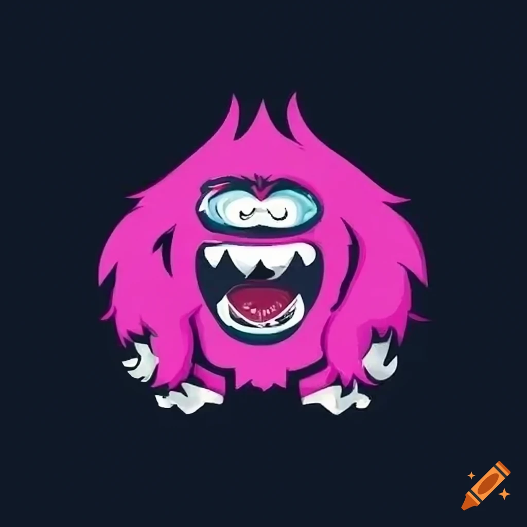 Pink yeti logo for sports on Craiyon