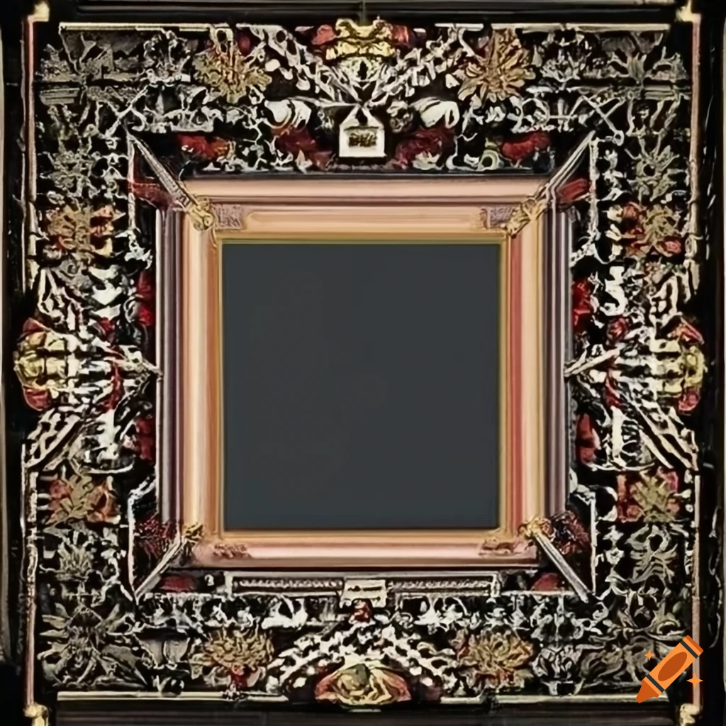 Square border frame with grand ww2 german design on Craiyon