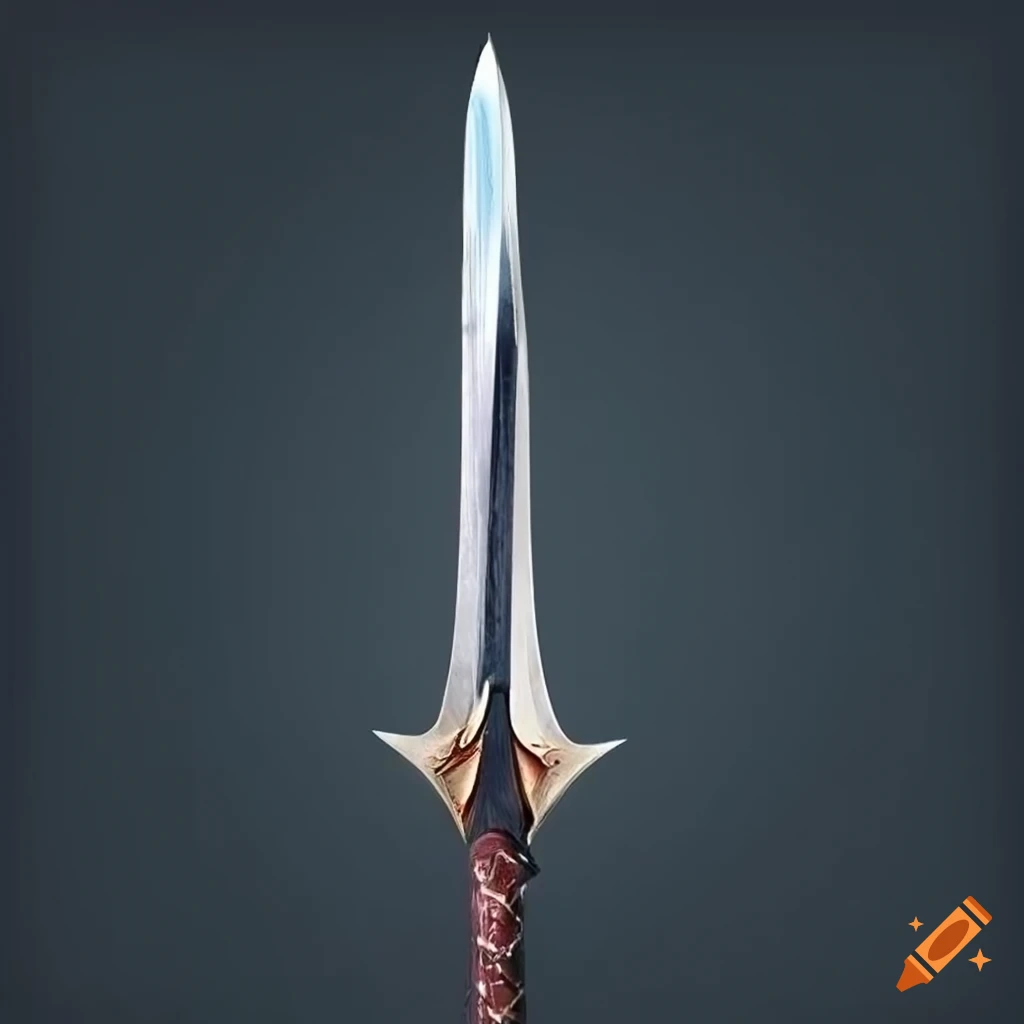 Magic curved fantasy sword on Craiyon