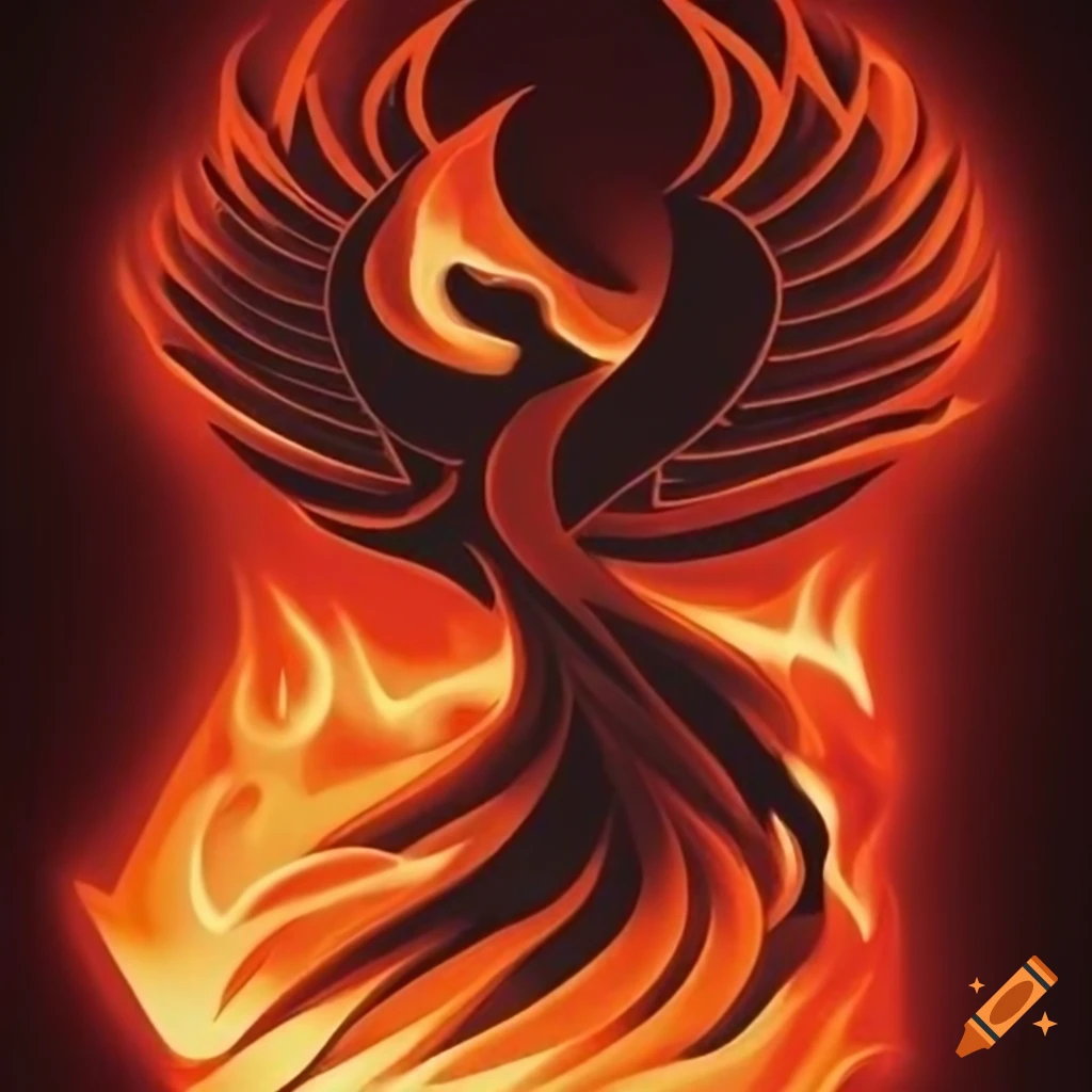 Phoenix fire logo on Craiyon