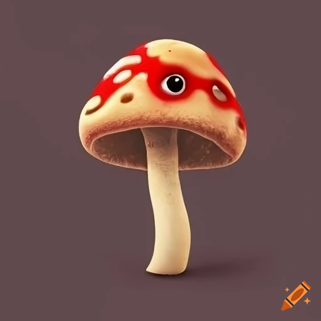 Cartoon fungus realistic monster on Craiyon