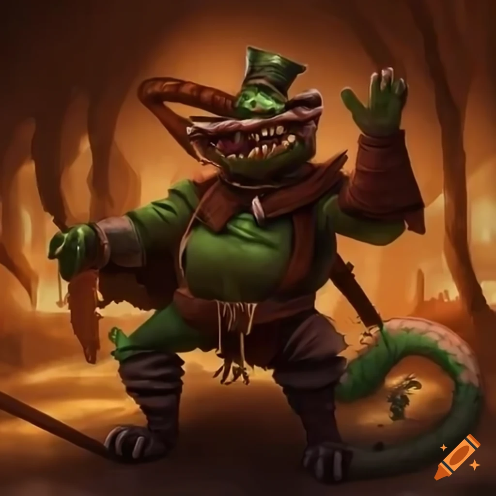 Group of angry kobolds dressed as leprechauns with daggers on Craiyon