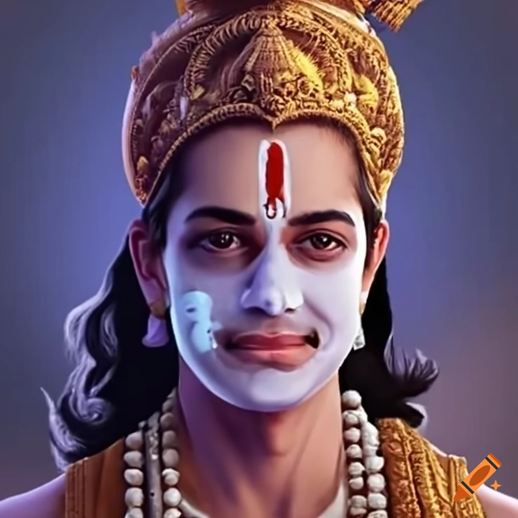 Shri ram applying a face pack on Craiyon