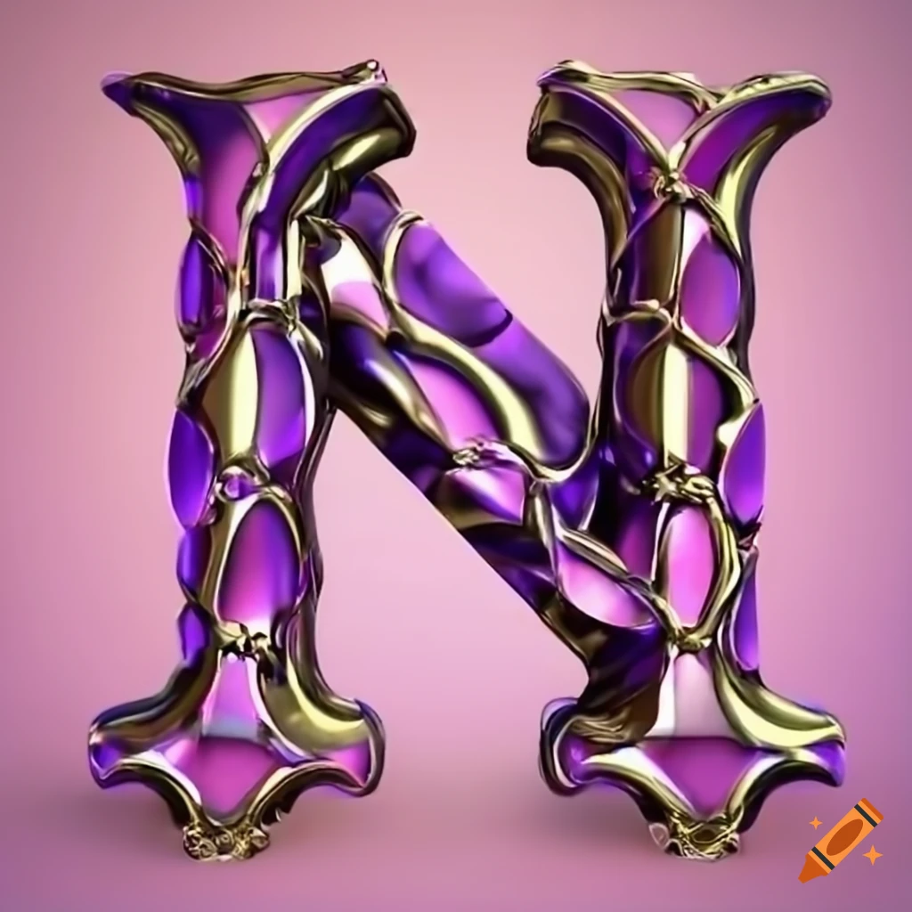 Princess fancy style letter a in 3d render on Craiyon