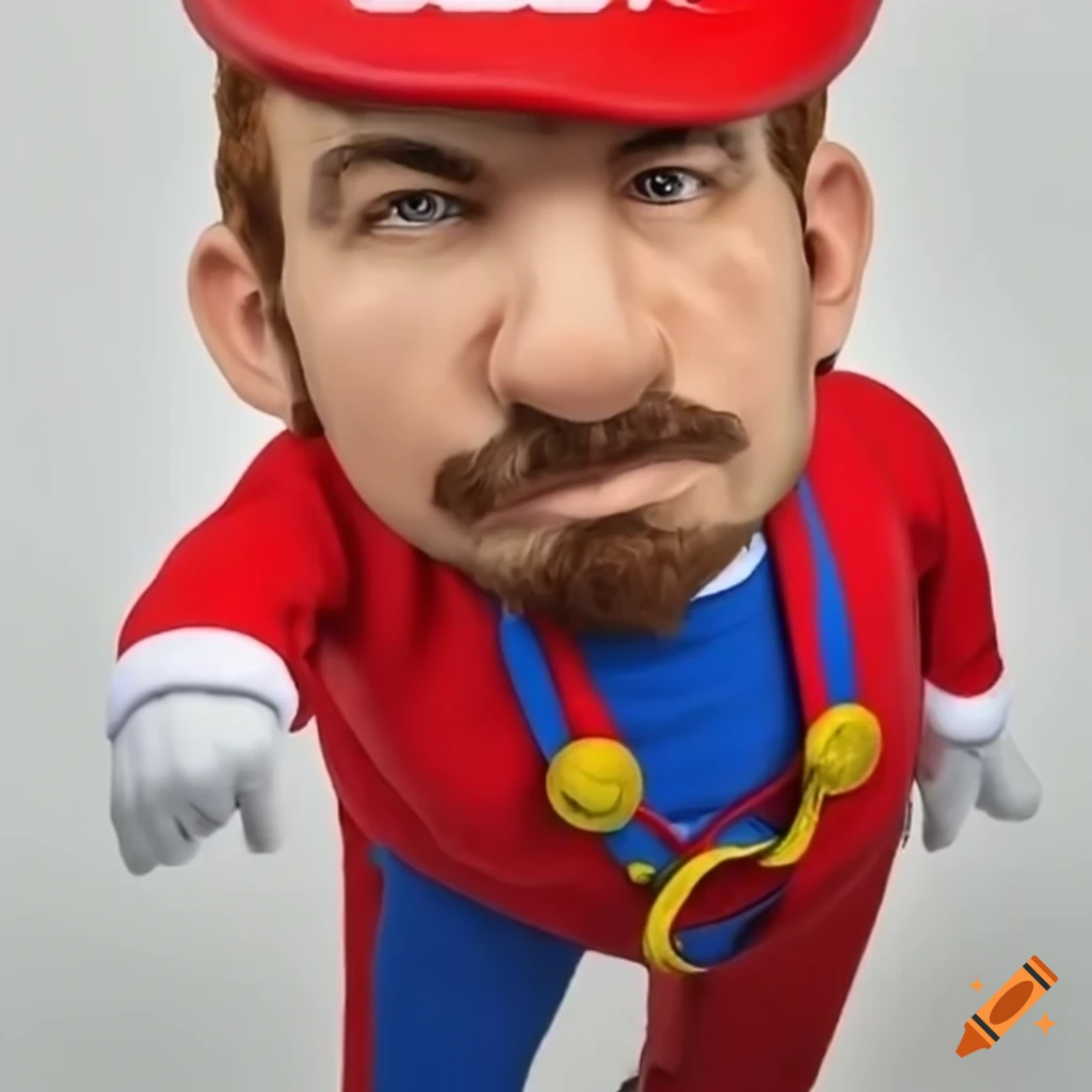 Hyper realistic lenin dressed as mario on Craiyon