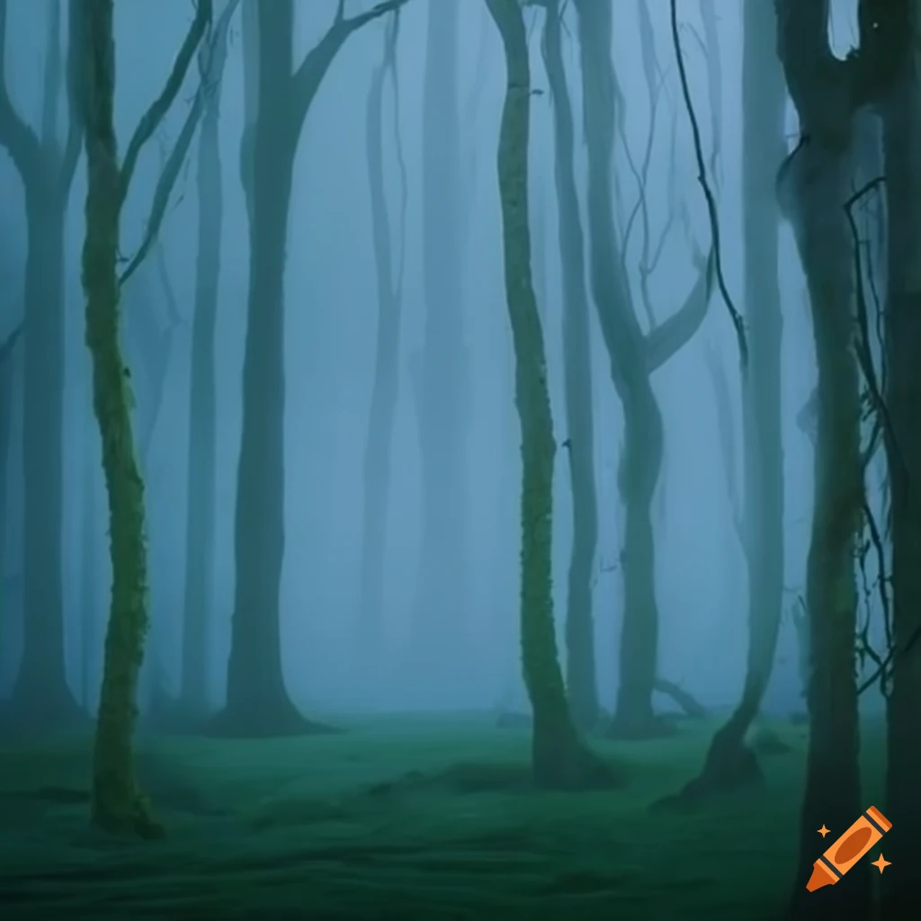 Mossy swamp with fog and magic in the air on Craiyon