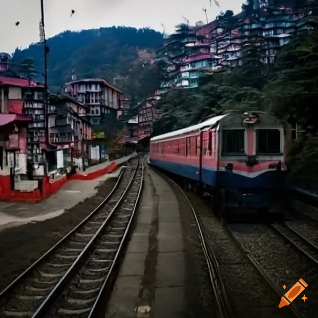 View of shimla to kalka railway station on Craiyon