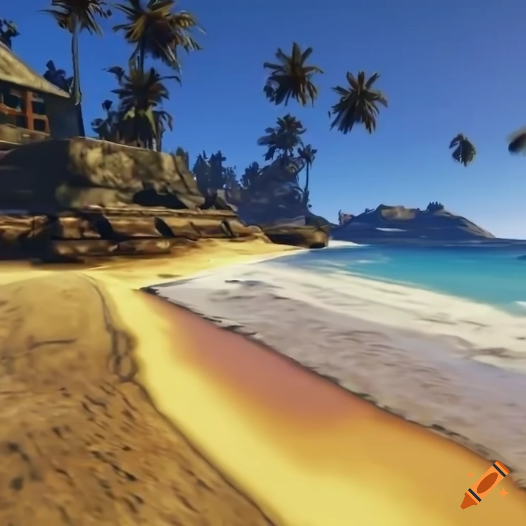 Gta 5 loading screen tropical beach on Craiyon