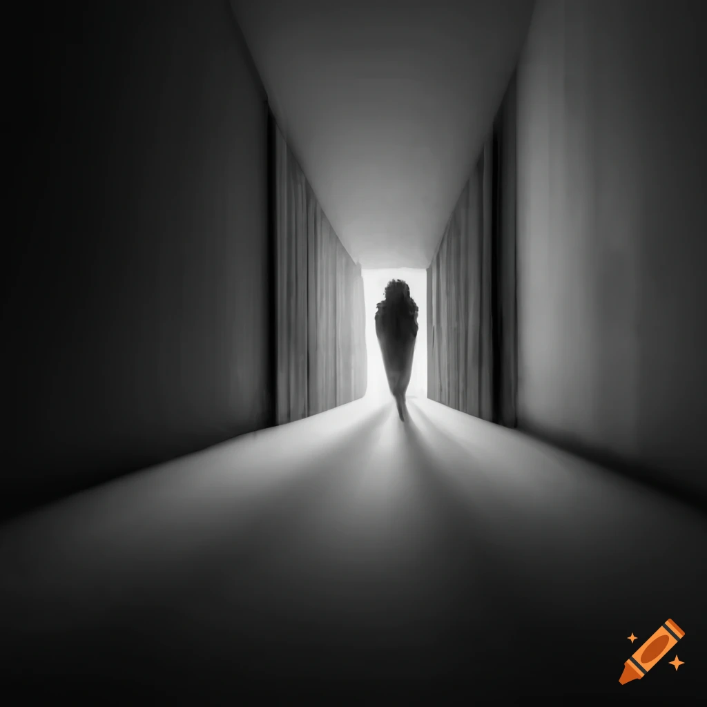 Person standing in the void on Craiyon