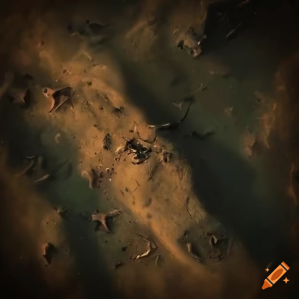 Photorealistic Warhammer 40k battlefield map in a Grim-dark style on ...