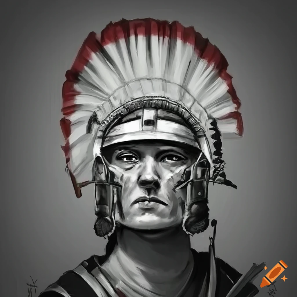 Portrait of a blond Roman legion soldier in hyperrealistic style on Craiyon