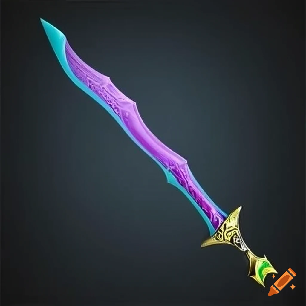 Magic curve fantasy sword on Craiyon